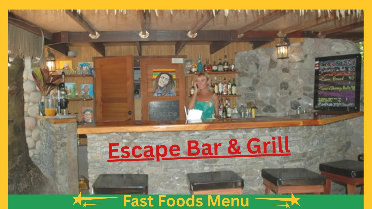 Escape Bar and Grill Menu Prices In Dominica - 2026