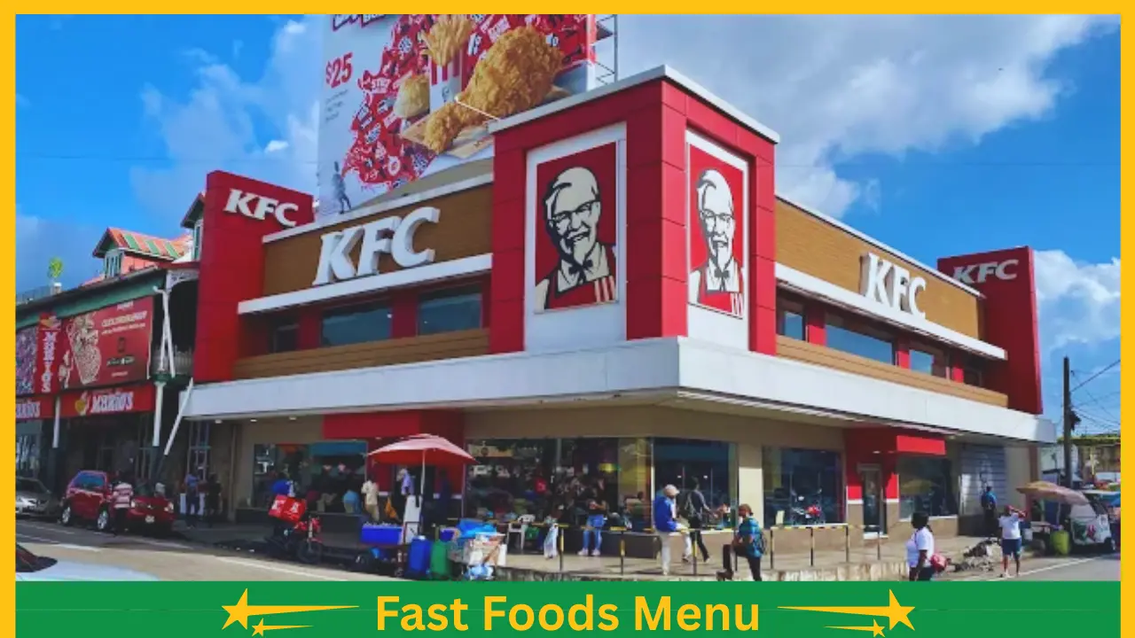 KFC Menu Prices Trinidad and Tobago - 2026