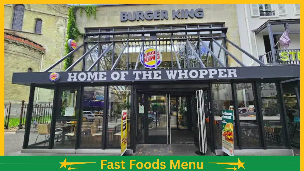Menu Burger King avec les prix actualisés en France - 2026