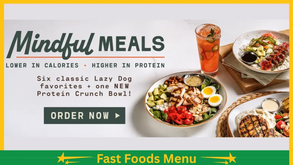 Lazy Dog Menu Prices In USA - January 2026